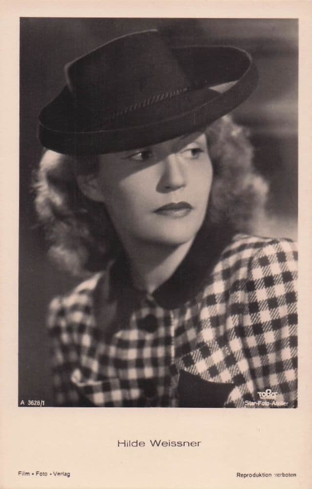 Hilde Weissner German Film Actress Old Real Photo Postcard