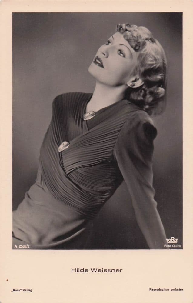 Hilde Weissner German Film Star Old Real Photo Postcard