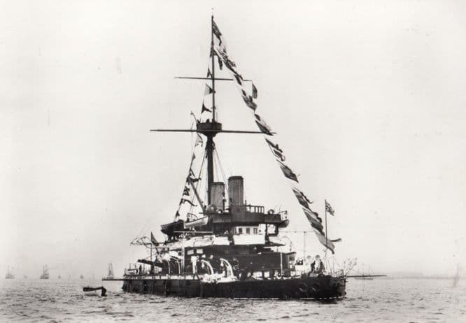 HMS Devestation War Ship Photo Maritime Museum Postcard
