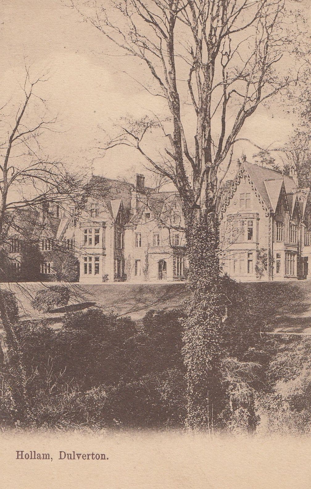 Hollam House Dulverton Exmoor Park Antique Pheasant Shooting Manor Postcard