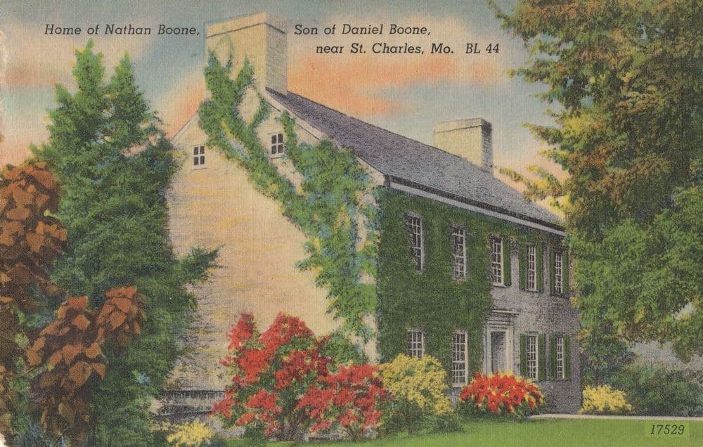 Home Of Nathan Boone Son Of Daniel Kentucky Explorer Old Postcard