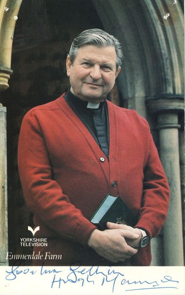 Hugh Manning Emmerdale Hand Signed Cast Card Photo 1