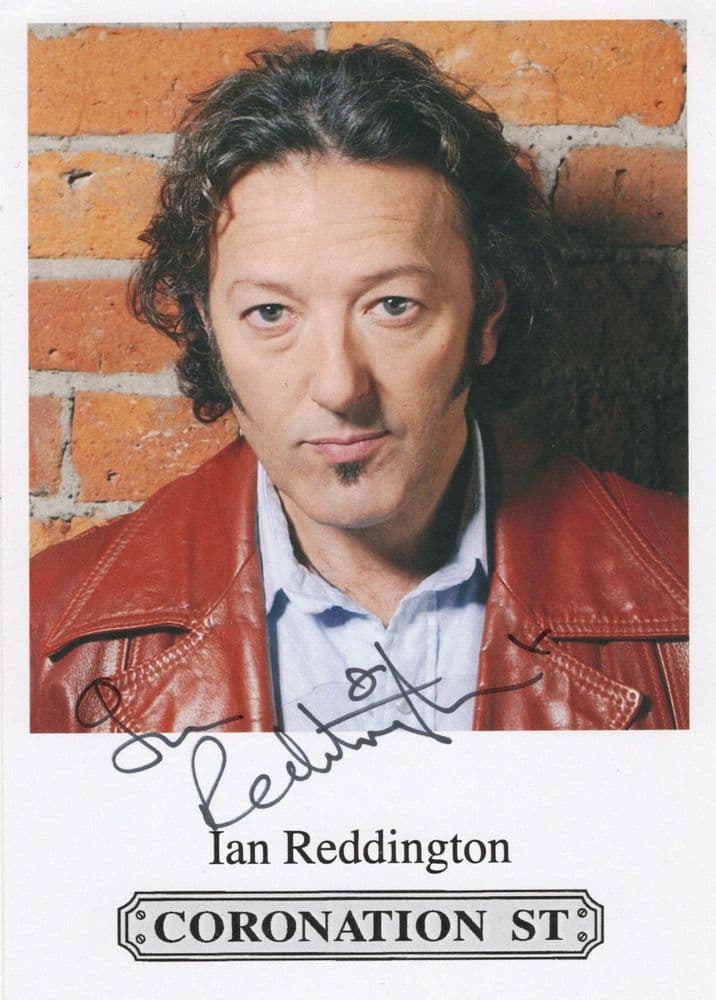 Ian Reddington Coronation Street Hand Signed Cast Card Photo