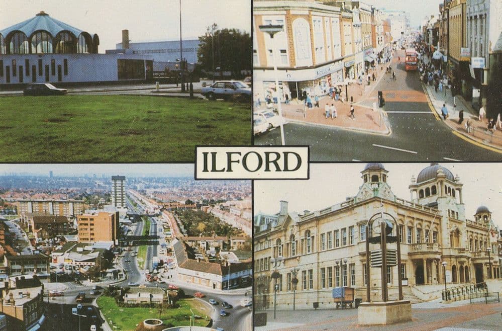 Ilford Library High Road Town Hill 1980s Essex Postcard