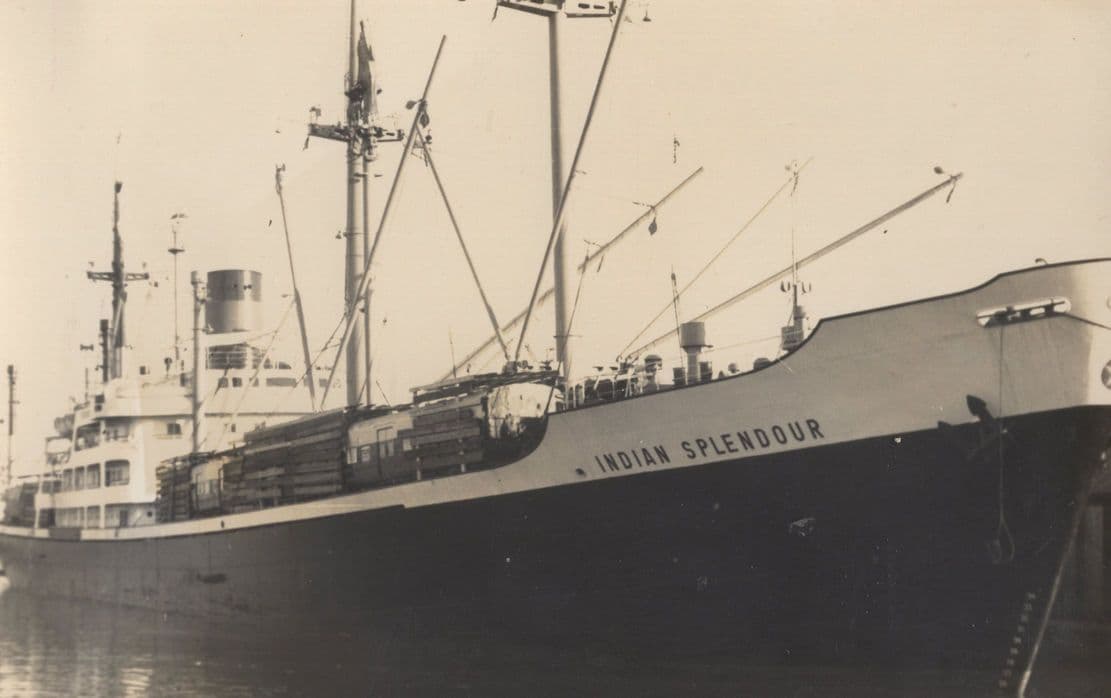 Indian Splendour Ship Boat Built in Calcutta 1957 Rare Photo