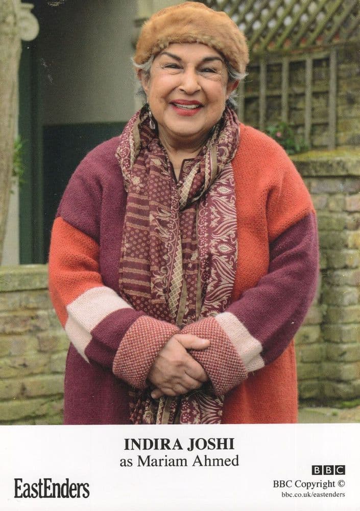 Indira Joshi Eastenders Rare Reverse Hand Signed Cast Card Photo