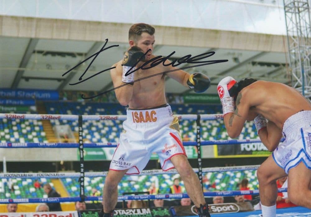 Isaac Lowe British Boxing Boxer Giant 12x8 Hand Signed Photo