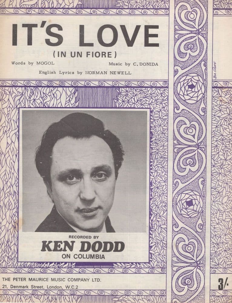 It s Love Ken Dodd Columbia Record Sheet Music