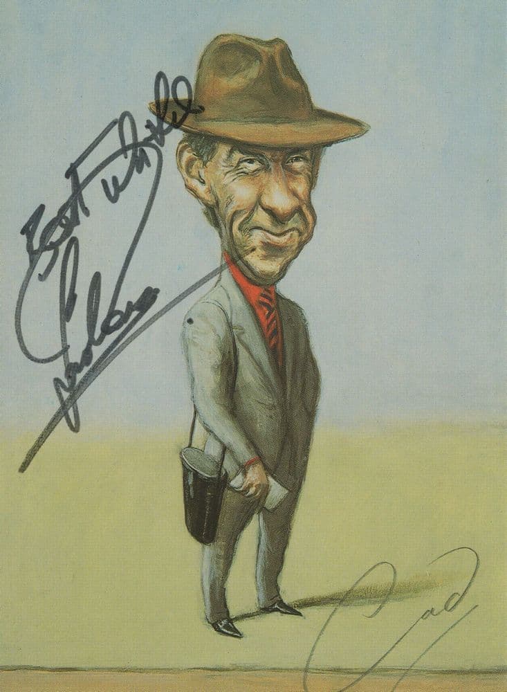 Jack Berry Horse Racing Trainer Comic Hand Signed Photo