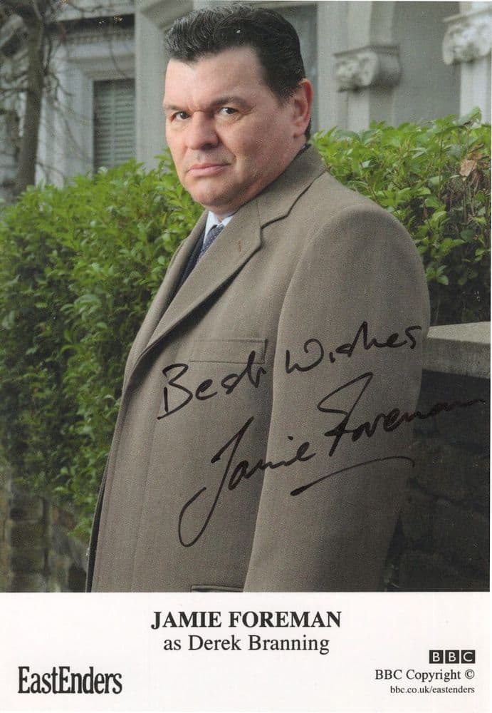Jamie Foreman as Derek Branning Eastenders Hand Signed Cast Card Photo