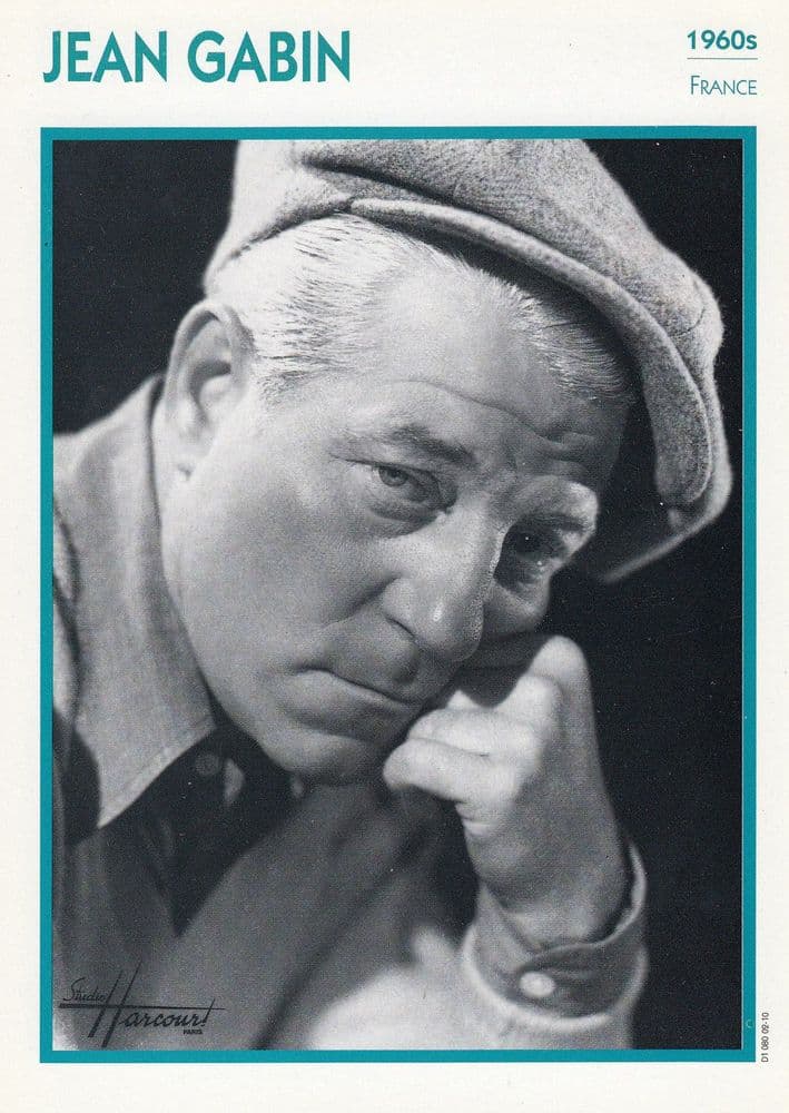 Jean Gabin Astrology French Actor Rare Italian 8" x 5" Film Photo Card