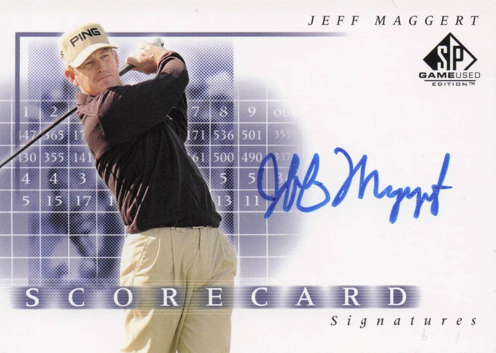Jeff Maggert Scorecard Signatures Hand Signed 2002 SP Golf Autograph Card