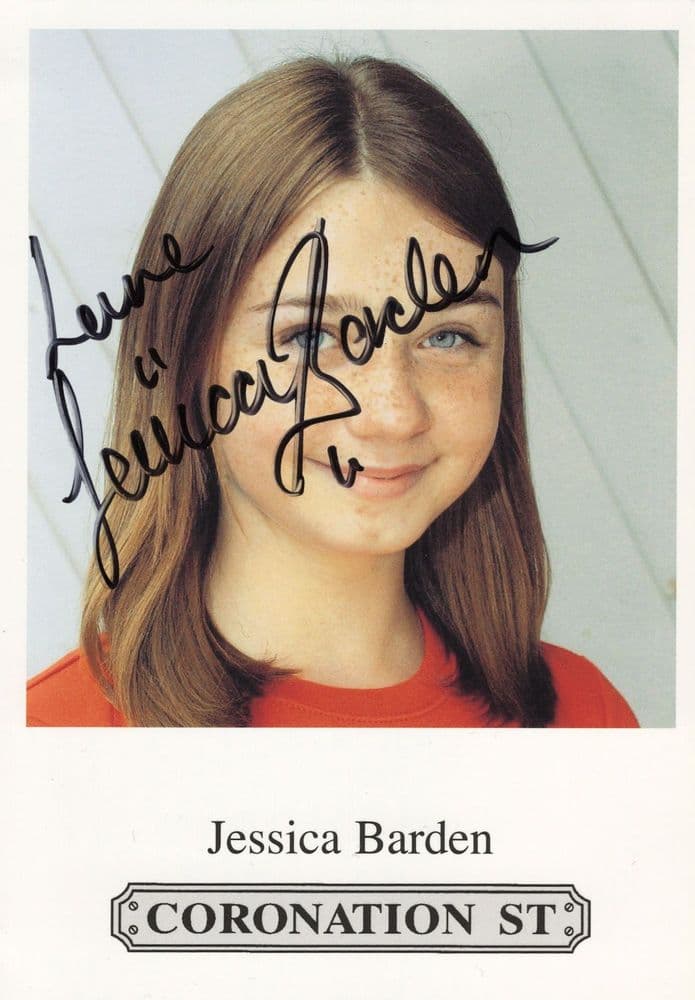 Jessica Barden Coronation Street RARE Hand Signed Cast Card Photo