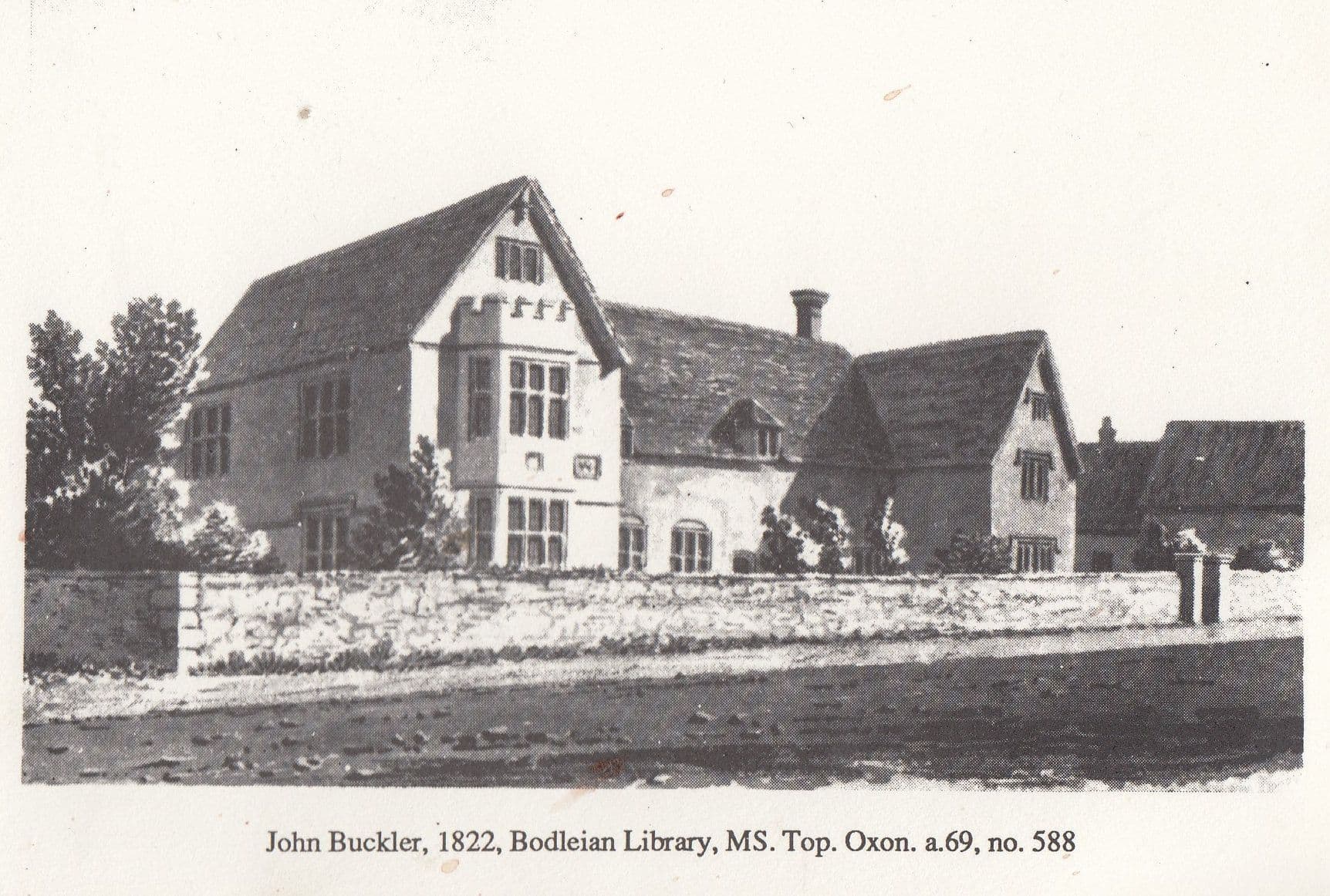 John Buckler 1822 Bodleian Library Oxon Postcard