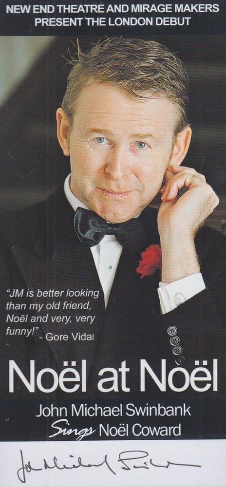 John Michael Swinbank Sings Noel Coward At Noel Hampstead Signed ...