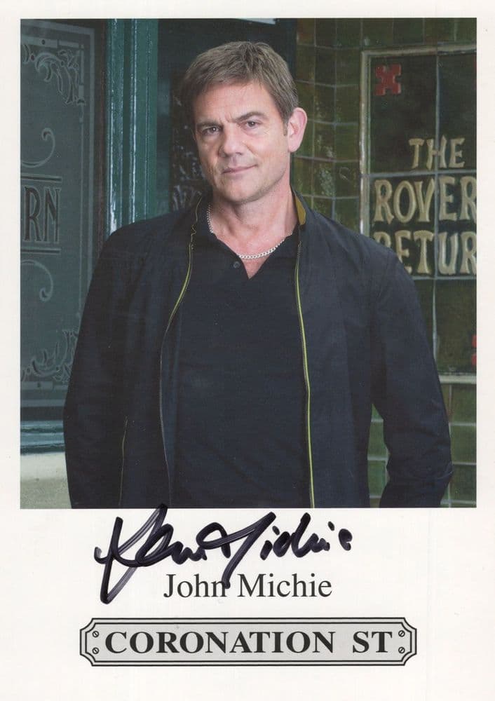 John Michie Coronation Street ITV Undedicated Hand Signed Cast Card Photo