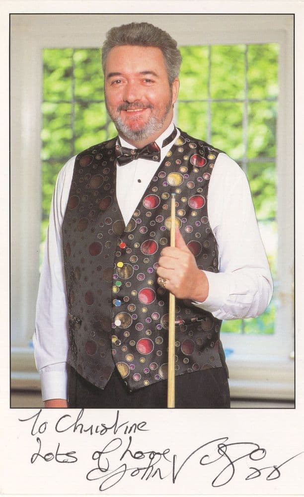 John Virgo Snooker Waistcoat Hand Signed Photo