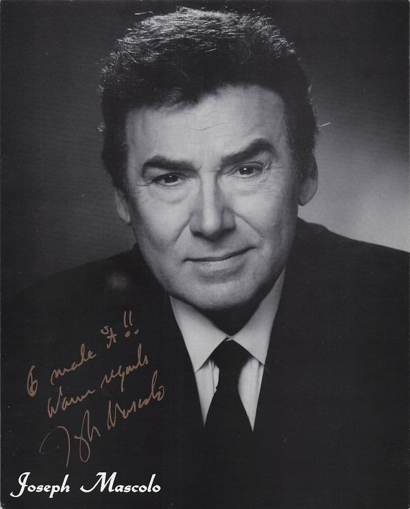 Joseph Mascolo Historic Actor 10x8 Hand Signed Photo Please Read