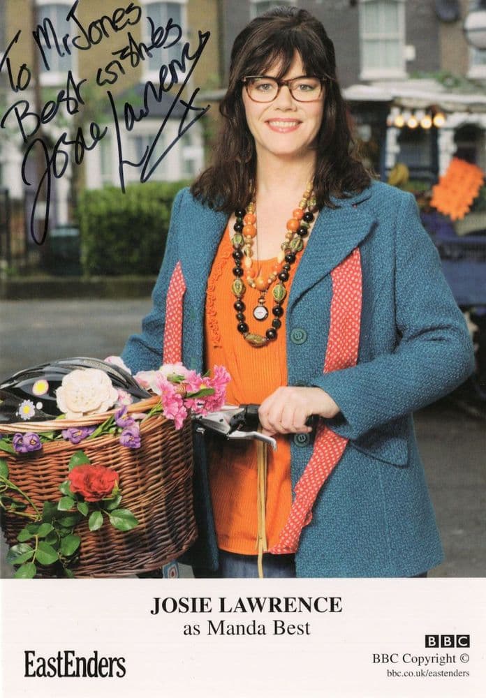 Josie Lawrence as Manda Best BBC Eastenders Hand Signed Cast Card