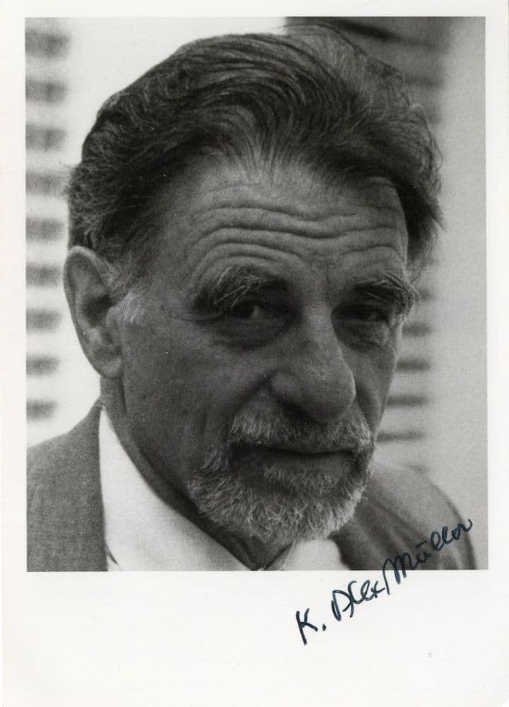 Karl Alex Muller Swiss Physics Nobel Prize Hand Signed Photo