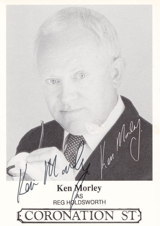 Ken Morley Coronation Street Hand Signed Cast Card Photo