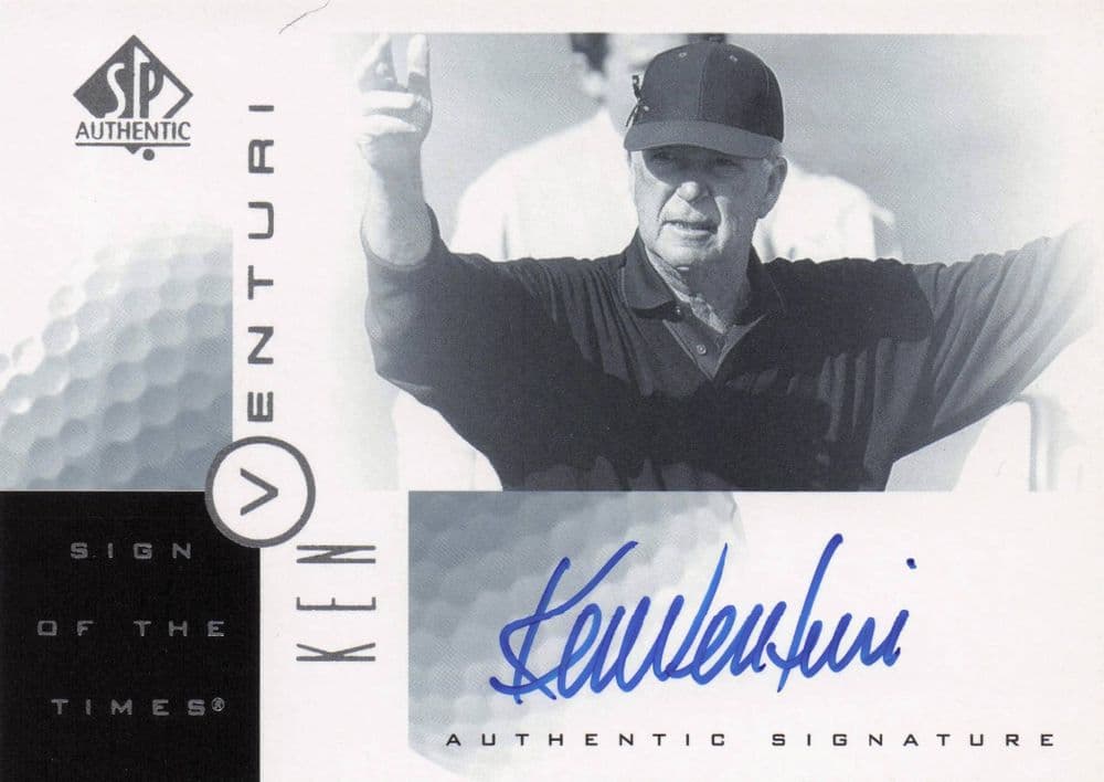Ken Venturi Sign Of The Times Hand Signed 2001 SP Golf Autograph Card