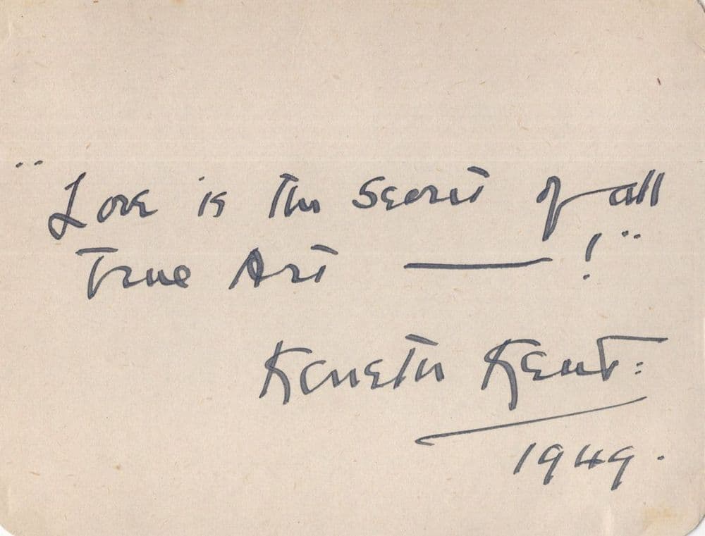 Kenneth Kent Film Actor Antique Hand Signed Autograph