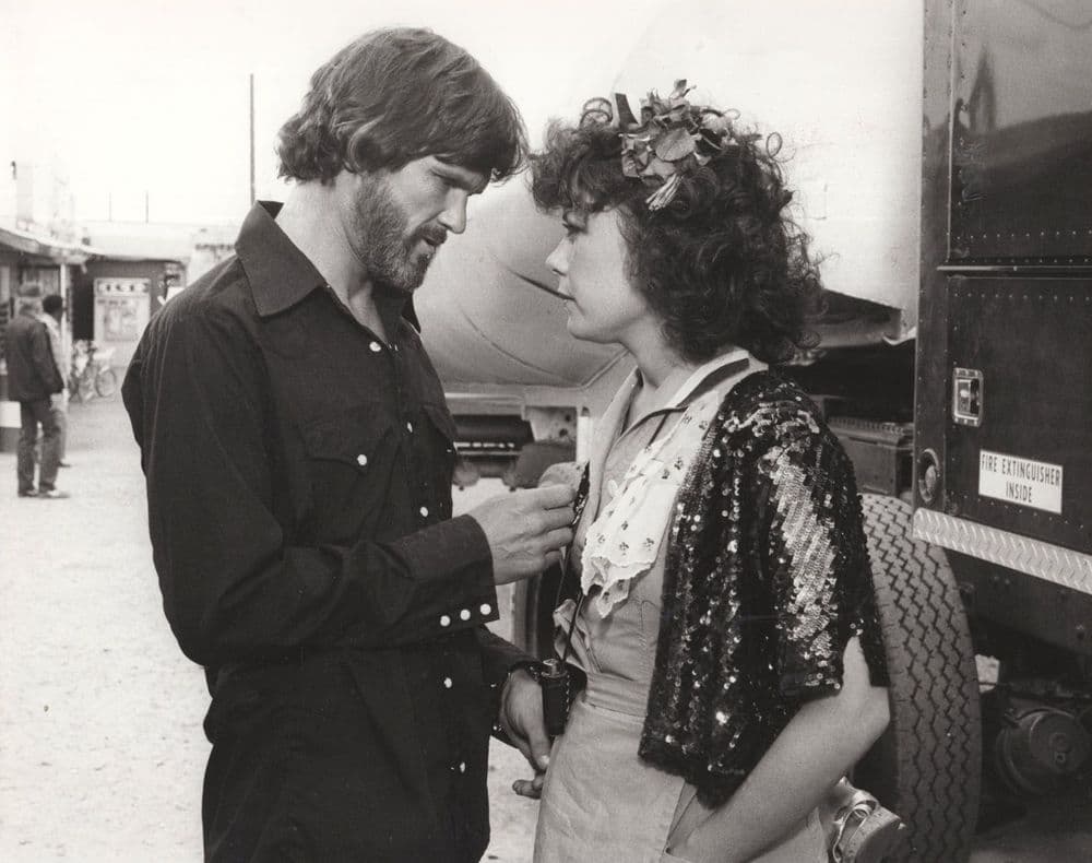 Kris Kristofferson Cassie Yates Convoy Film Monochrome Publicity Photo