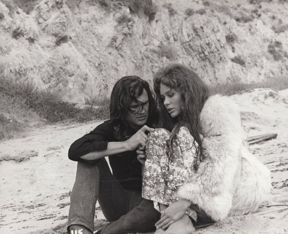 Kris Kristofferson Karen Strange And Black Film Monochrome Rare Photo