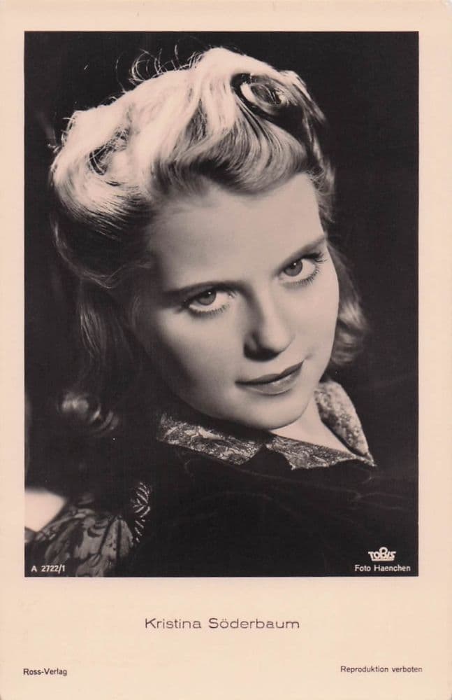 Kristina Soderbaum 1930s Swedish Nazi German Film Actress Old RPC Postcard