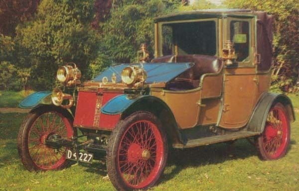 Lanchester 1908 British 20 HP Model Car Rare Photo Postcard