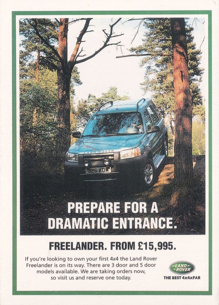 Landrover Land Rover Freelander One Advertising Postcard