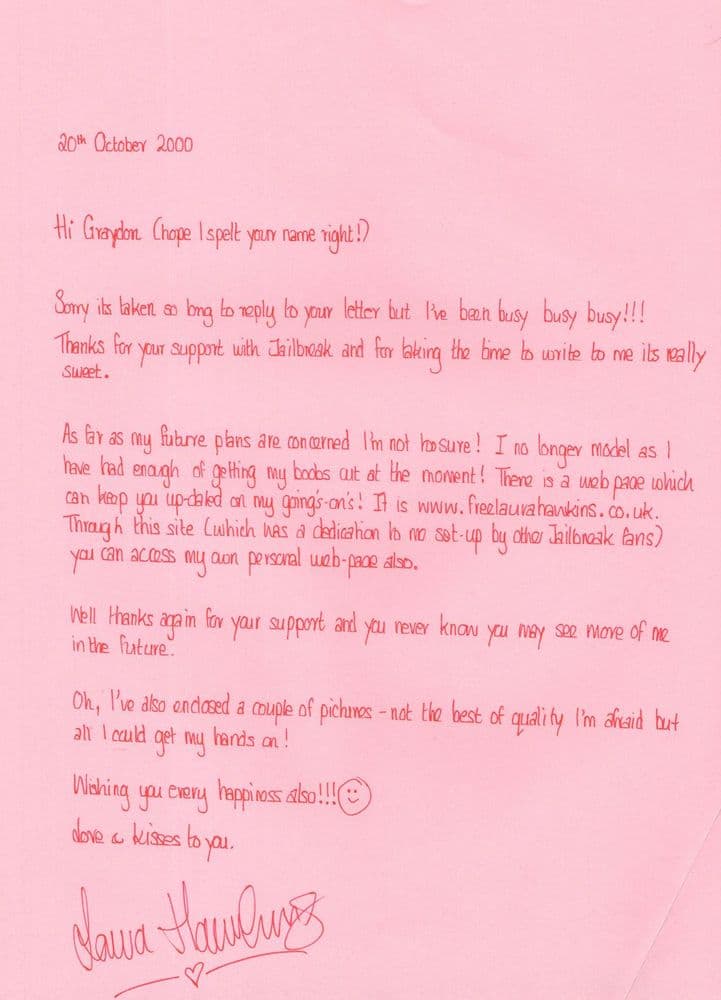 Laura Hawkins Of Jailbreak Red Dwarf TV Show MULTI SEXY Hand Signed Photo s