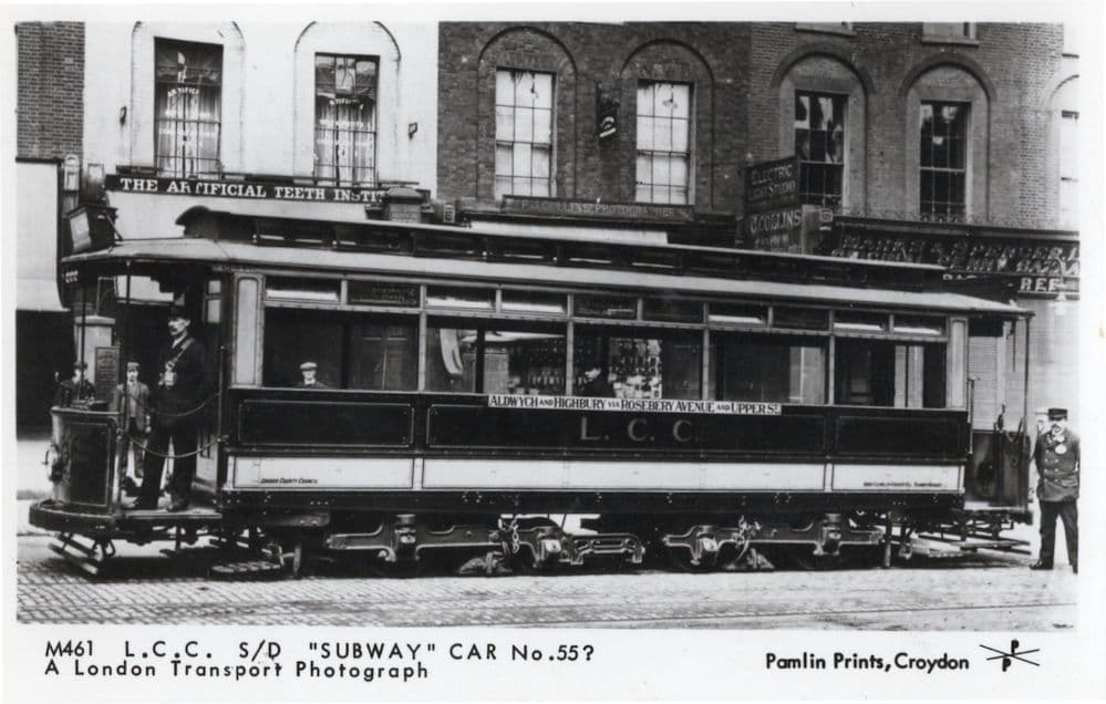 LCC SD Subway Car Bus Tram 557 London Transport Photo Postcard