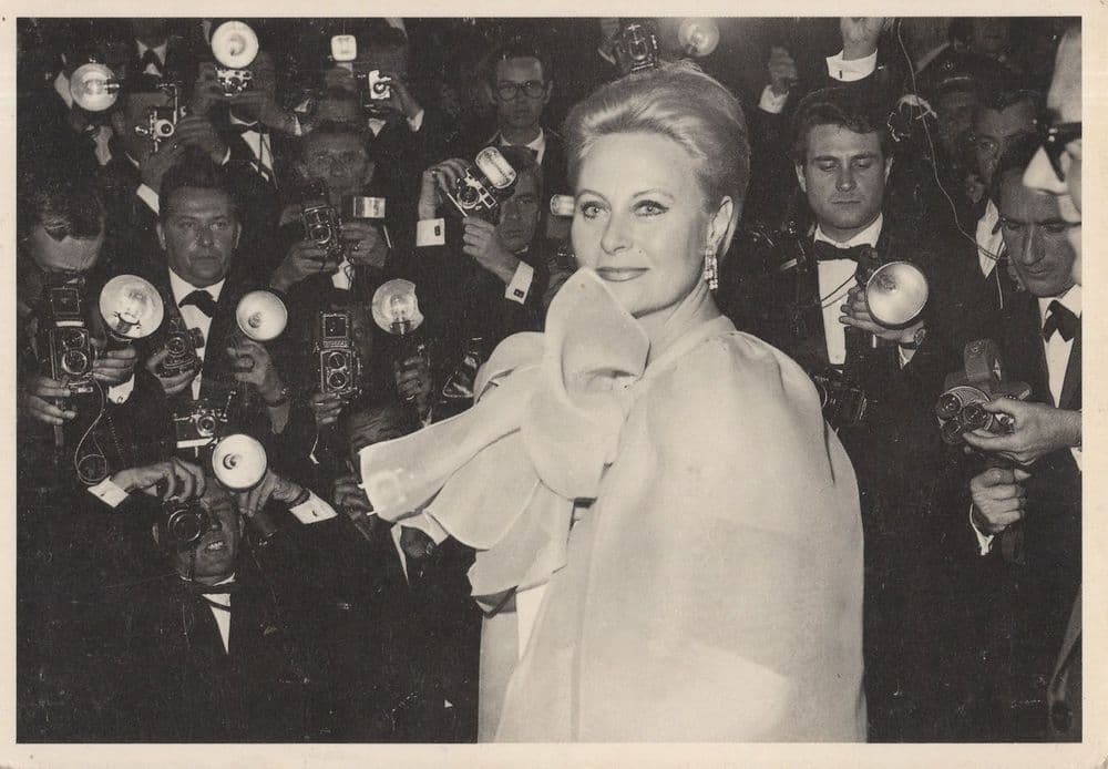 Leo Mirkine Michele Morgan Cannes Film Festival 1967 Postcard