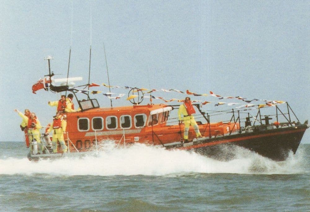 Lincolnshire Poacher Lifeboat Ship At Skegness 1990 Rare Postcard
