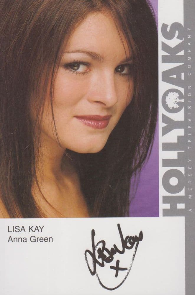 Lisa Kay Hollyoaks Vintage Official Double Sided Pictures Rare Cast