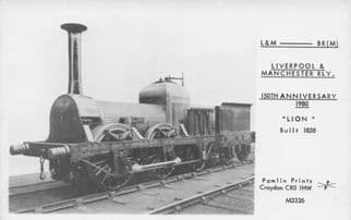 Liverpool & Manchester Lion Victorian 1838 Old Train Pamlin Prints ...