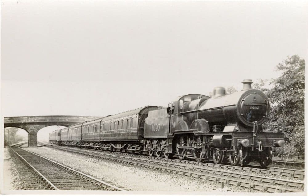 LMS 1097 Train Approaching Ambergate Derby 1926 Real Photo Old Postcard