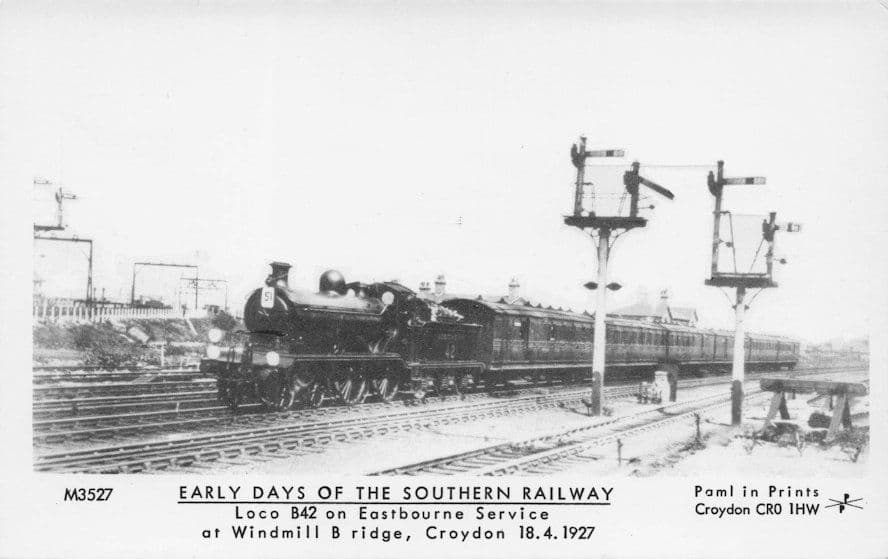 Loco B42 at Windmill Bridge Croydon in 1927 Pamlin Prints Railway RPC ...