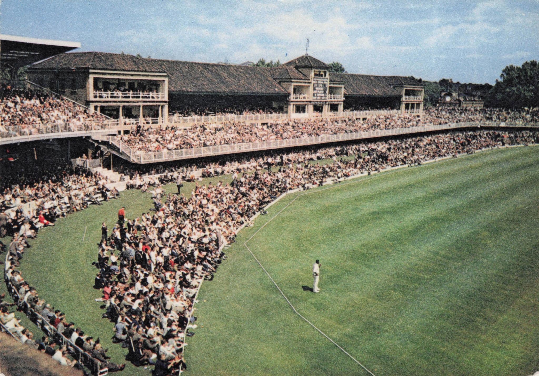 Lords Cricket Ground Grandstand England Vs West Indies 1970s Postcard