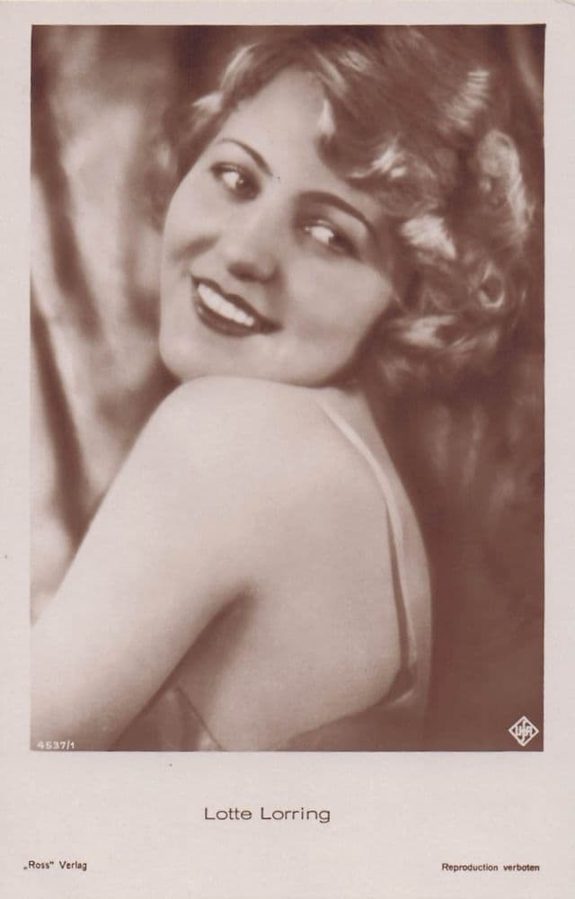 Lotte Lorring German Opera Singer Film Star Old RPC Postcard