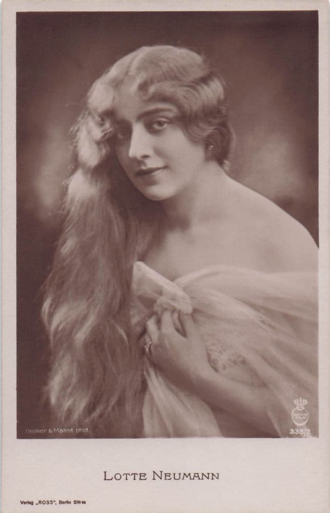 Lotte Neumann German Silent Film Actress Screenwriter Old RPC Postcard