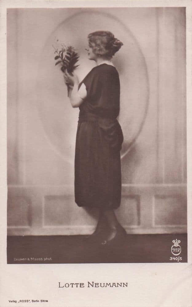 Lotte Neumann German Silent Film Star Actress Screenwriter Old RPC Postcard