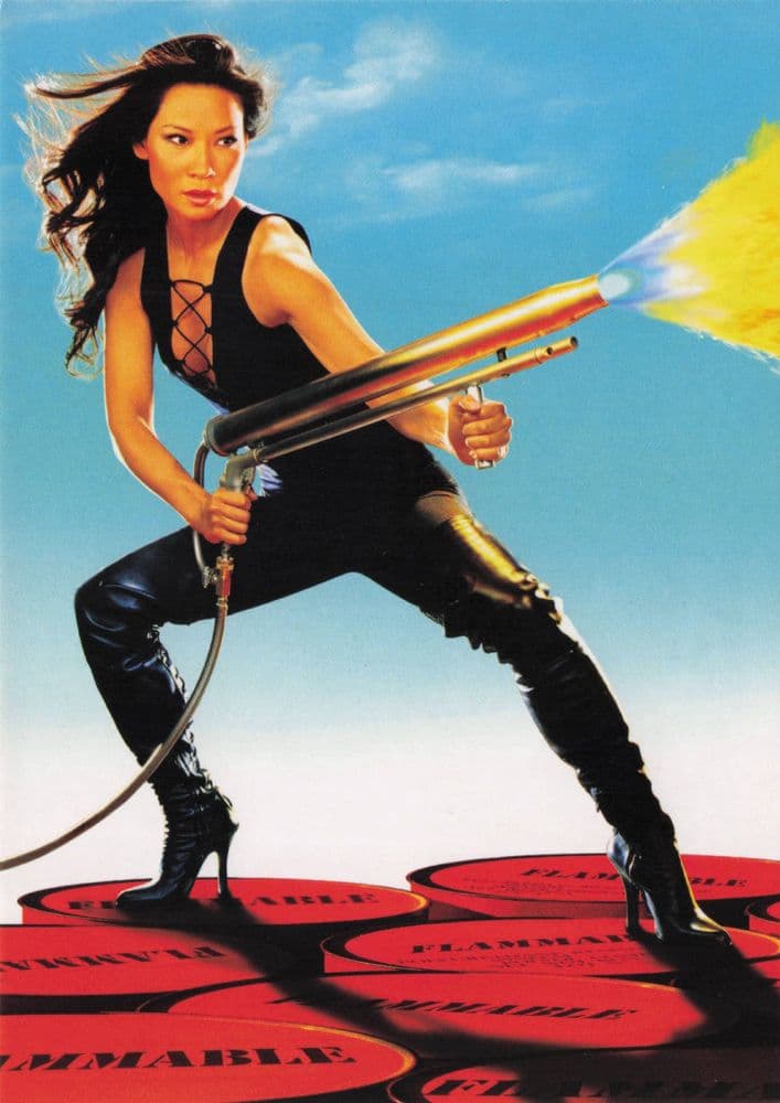 Lucy Liu Charlie s Angels Film Flamethrower Premiere Postcard