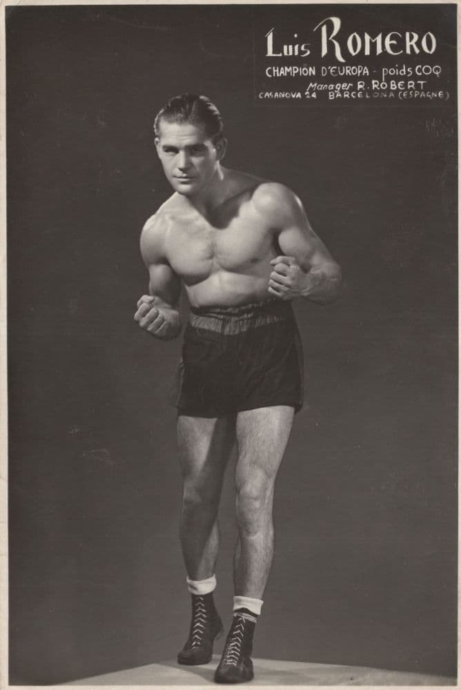 Luis Romero 1940s Spanish Boxing Champion Management Old Photo