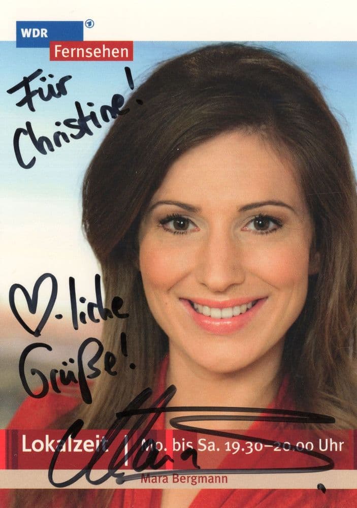 Mara Bergmann German Film TV Actress Hand Signed Photo