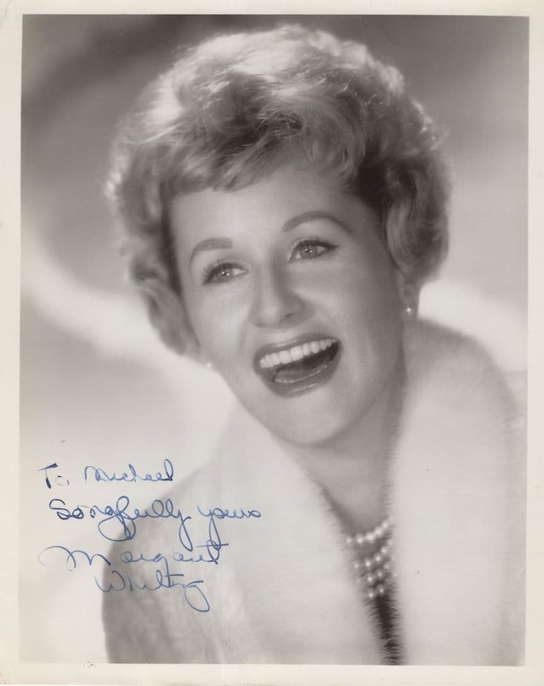 Margaret Whiting American 1940s Country Music Artist Hand Signed Photo