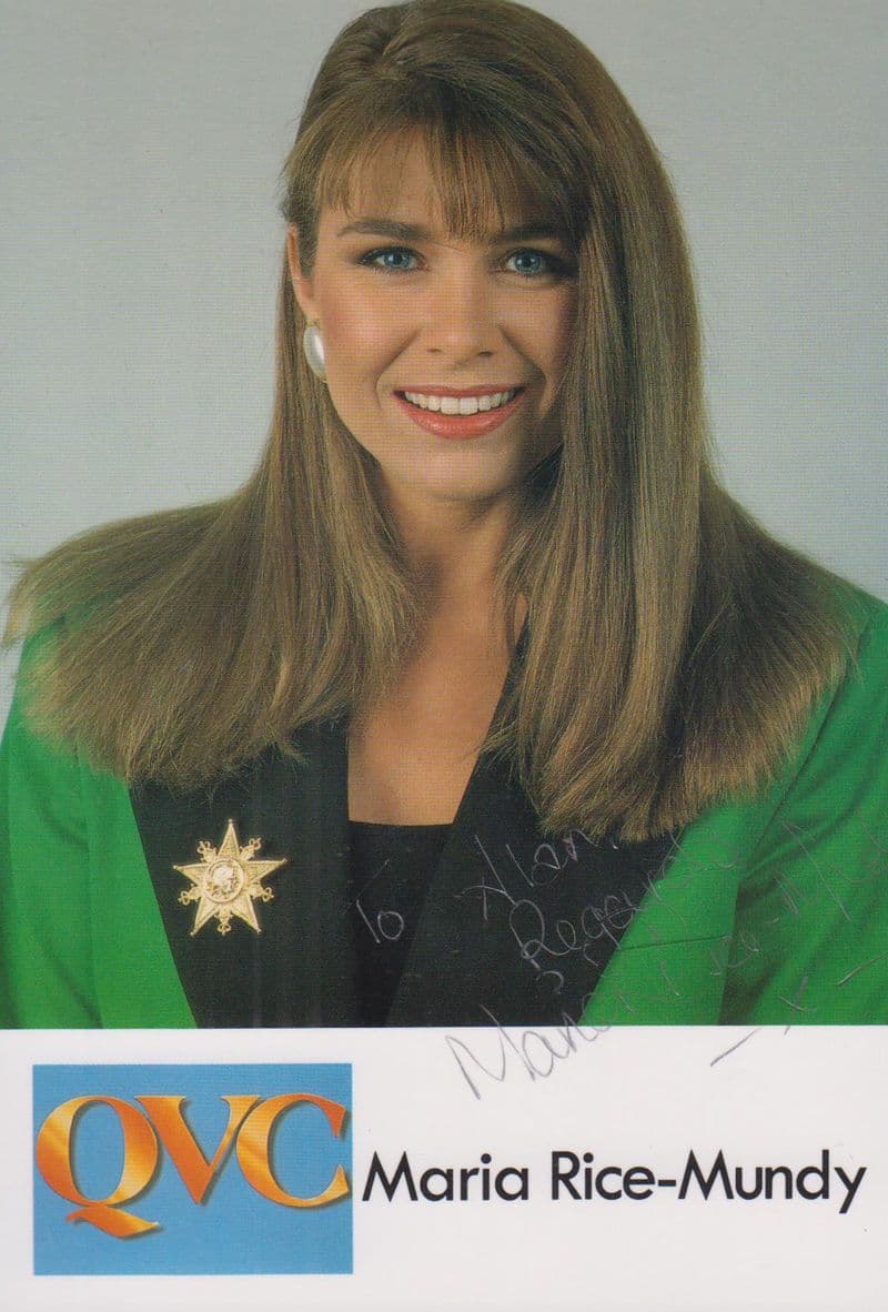 Maria Rice Mundy QVC Shopping Presenter Hand Signed Cast Card Photo