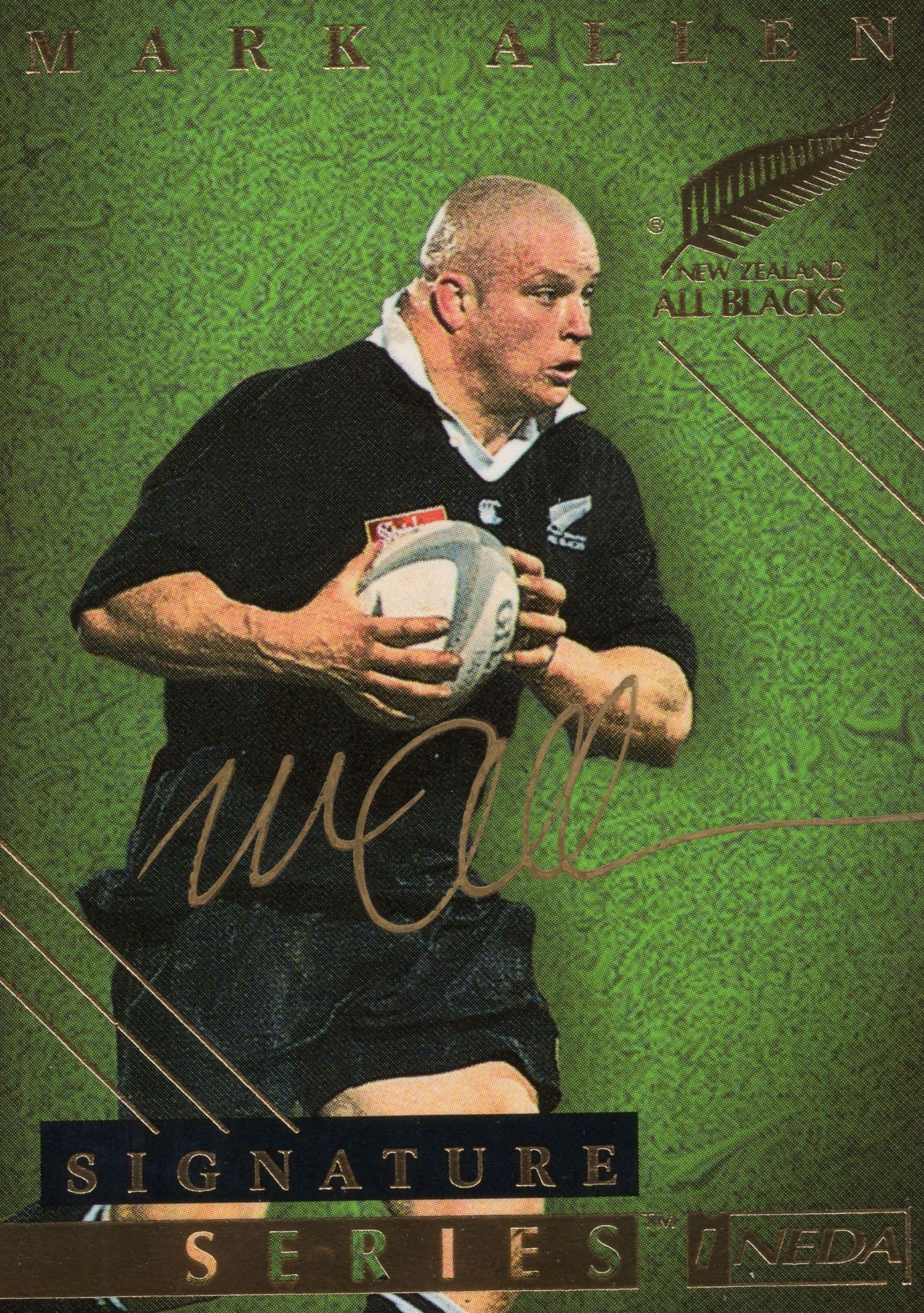 Mark Allen New Zealand Signature Rugby Hand Signed Photo Card